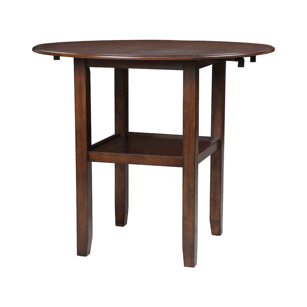 FurniFact Brown Cherry 3 Piece Drop Leaf Table and 2 Chairs, Small ...