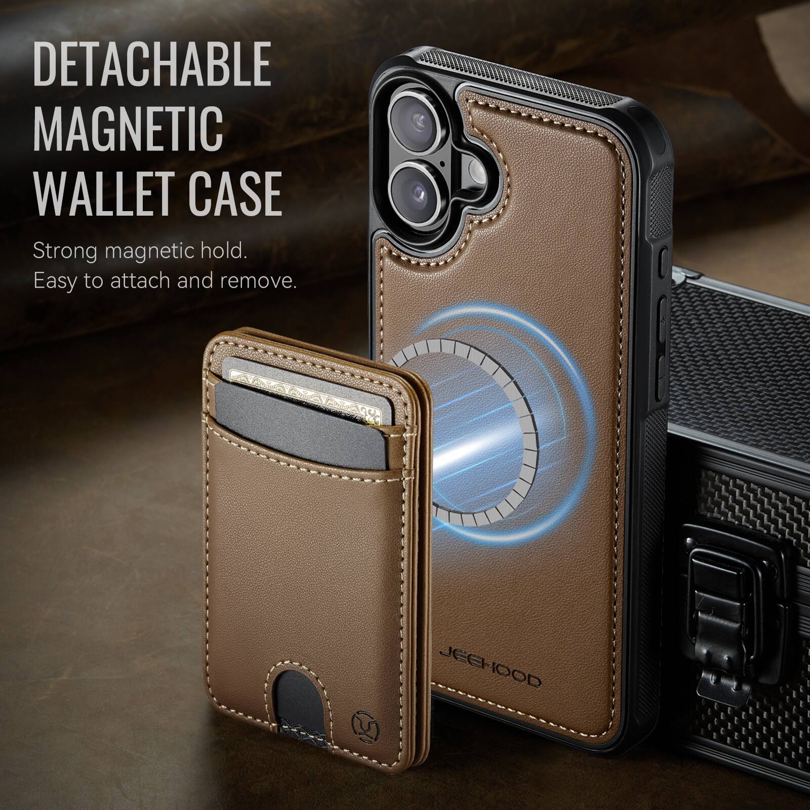Dteck 2 in 1 Detachable Magnetic Wallet Case for Apple iPhone 16 Plus ...