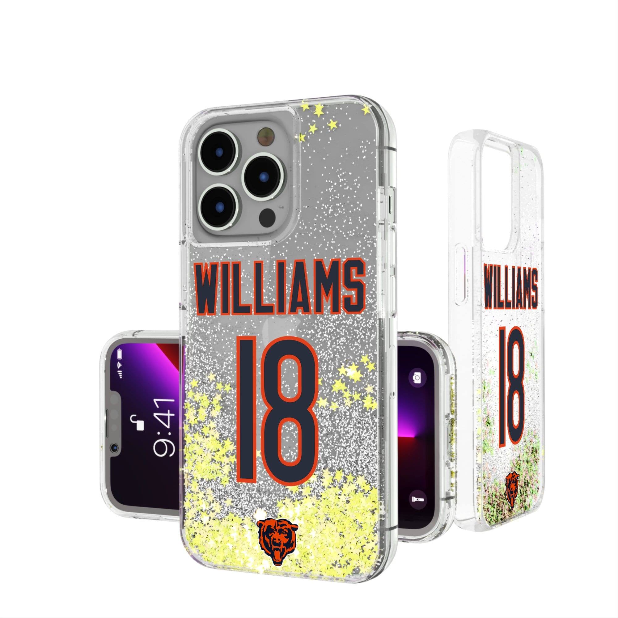 Keyscaper NFL Caleb Williams Chicago Bears iPhone Glitter Phone Case 14 ...