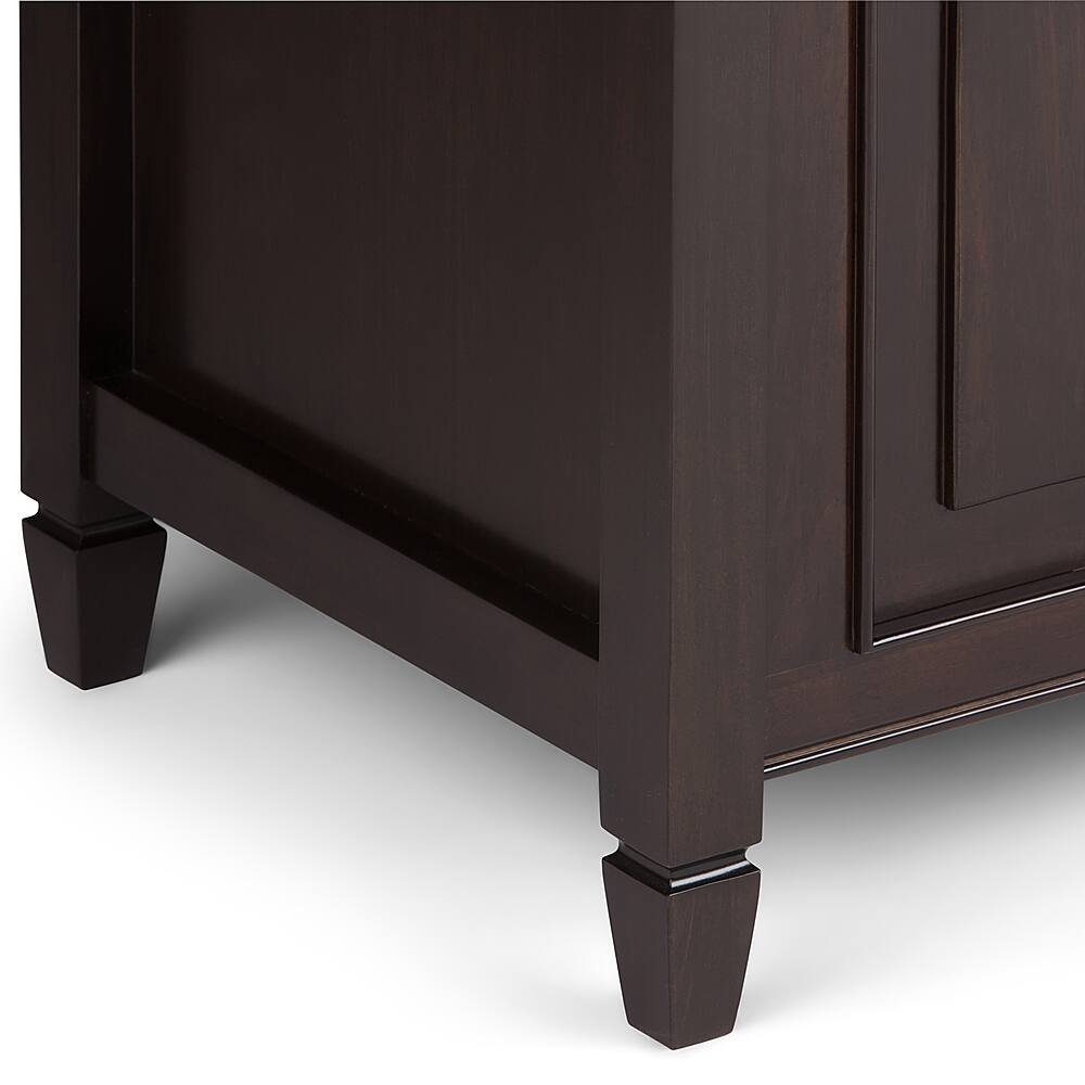 Simpli Home Connaught Storage Bench Trunk Dark Chestnut Brown 3AXCCON ...