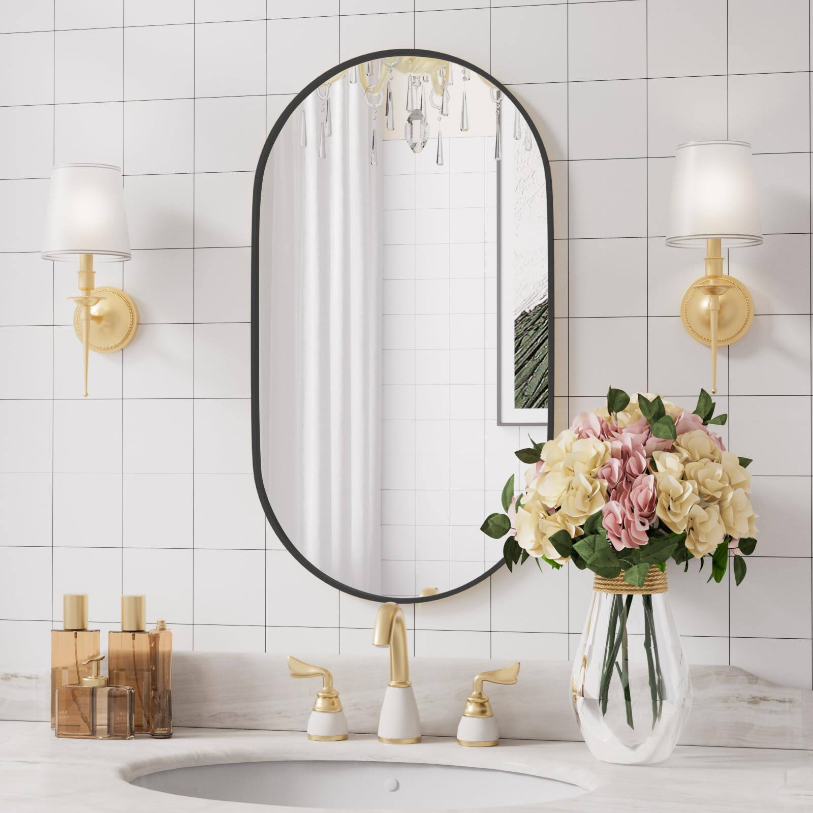 Cedar Assembly Oval Mirrors Bathroom 20x28 Mirror Espejos Decorativos ...