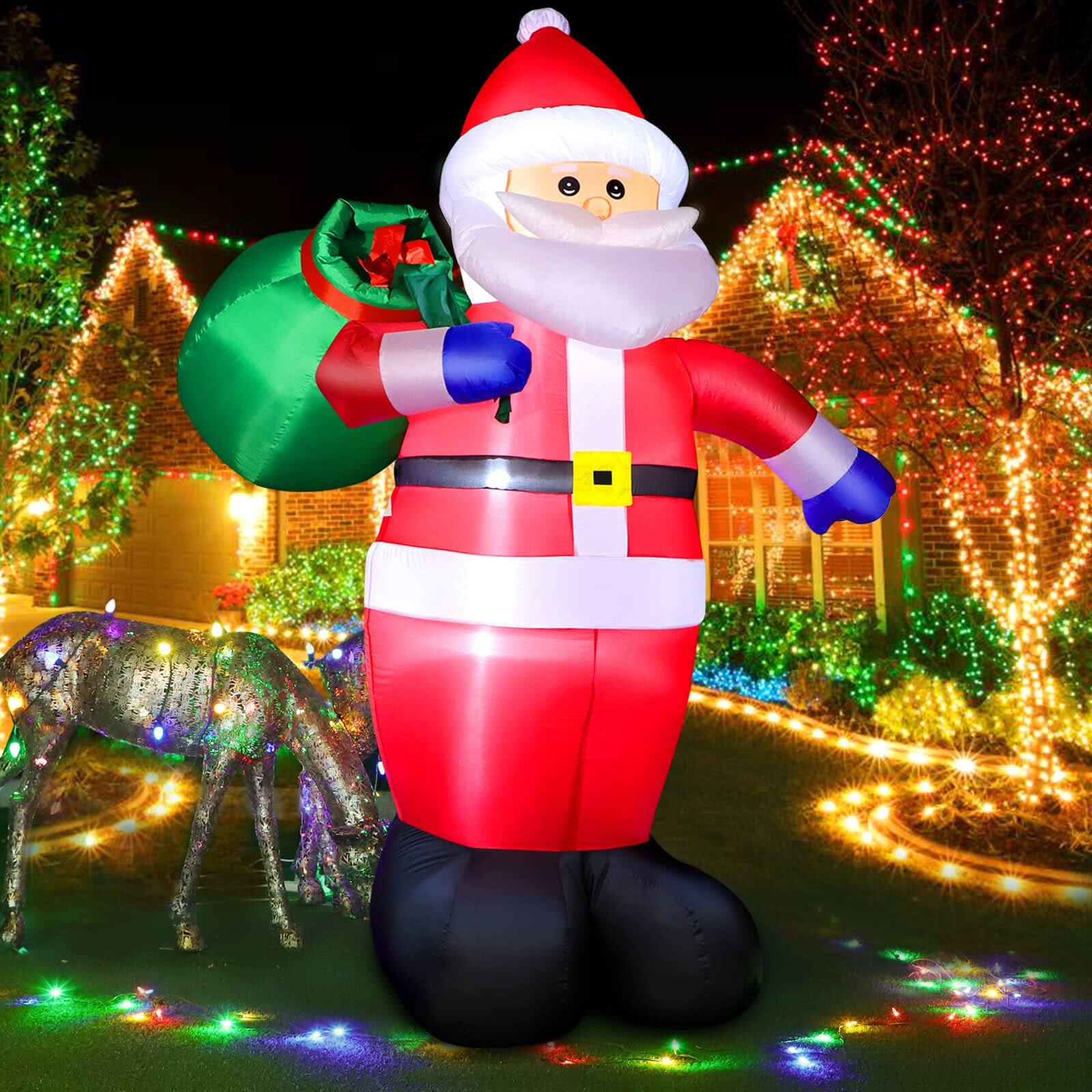 NICHOLAS KLEIN Christmas Inflatables Santa Claus Outdoor Decorations ...