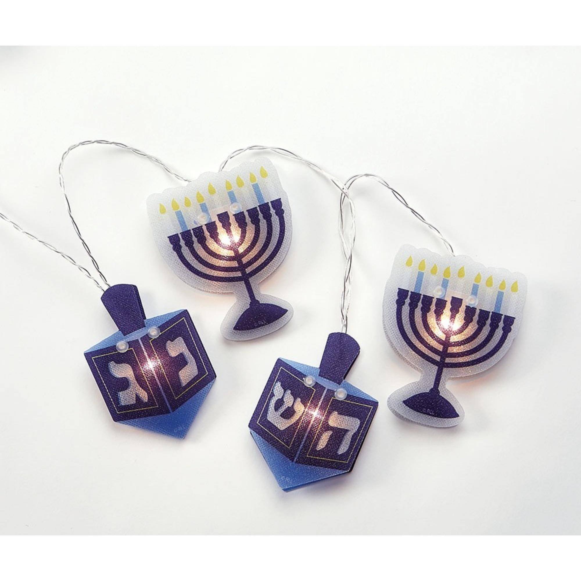 Rite Lite 10 Count and White Battery Operated Hologram Hanukkah Light ...