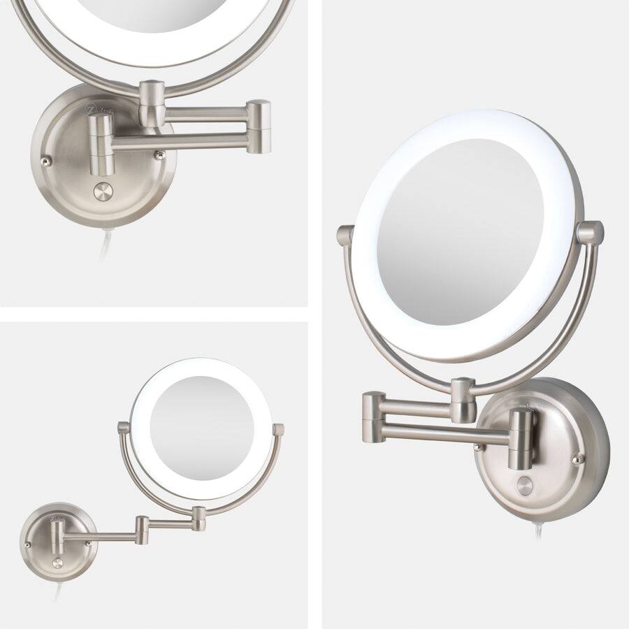 Zadro Lexington, LED Lighted Wall Mounted Makeup Mirror with 10X/1X ...