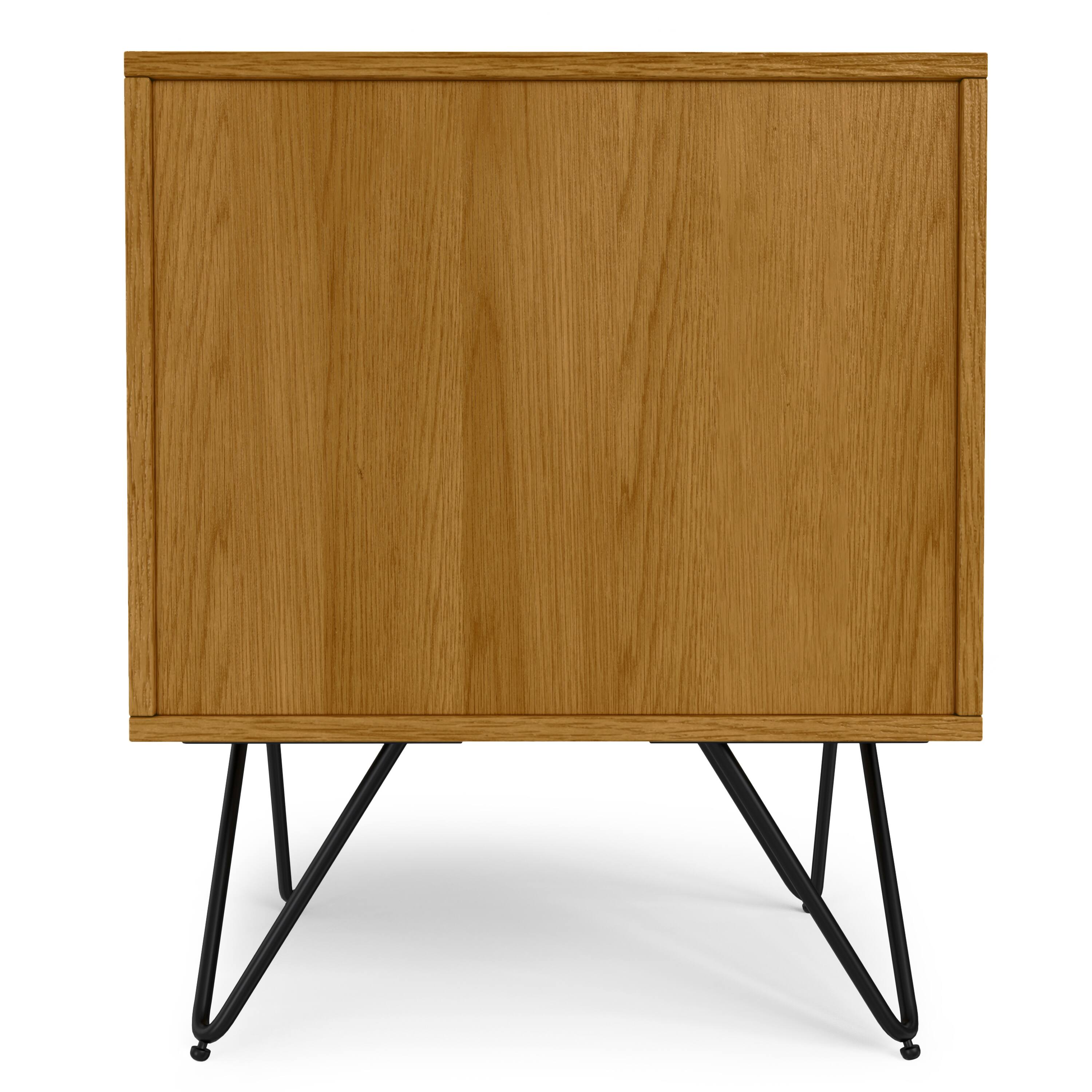 Simpli Home Hunter 20 inch Wide Industrial Nightstand Oak AXCHUN-78-OAK ...