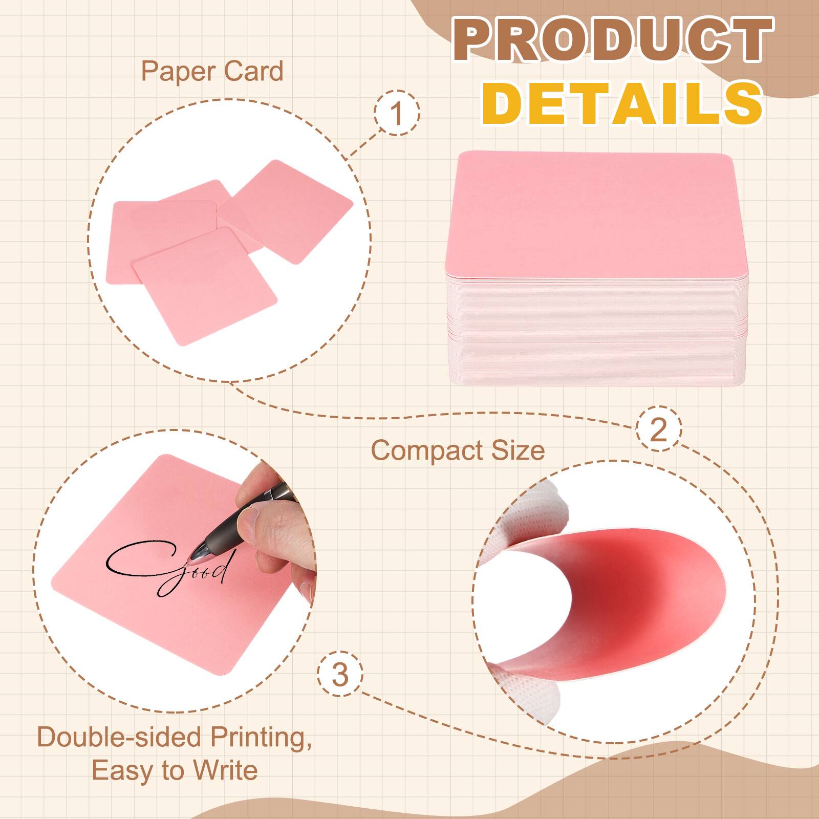 Unique Bargains 4x4" Large Blank Cardboard Message Cards, 100 Sheets ...