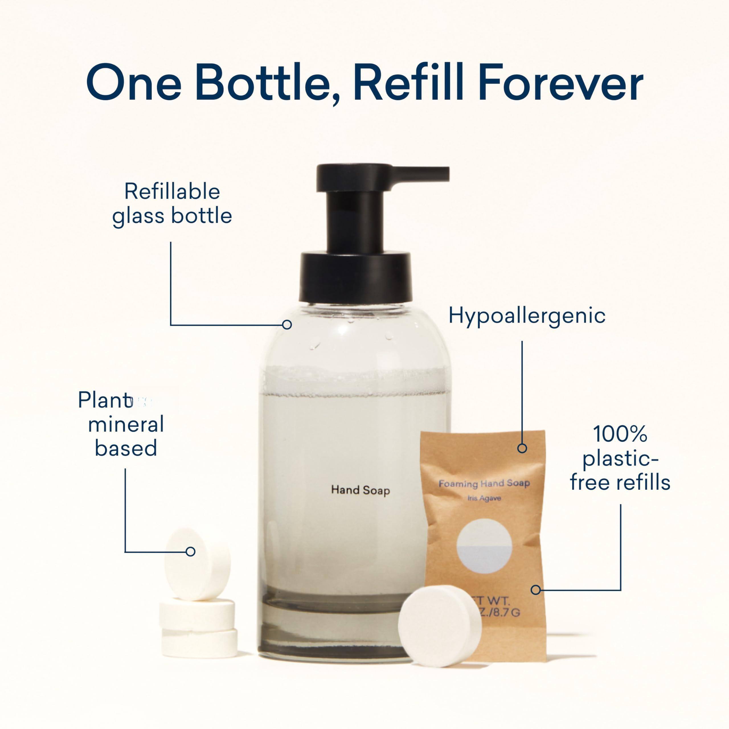 Dapper Styles Hand Soap Duo 2 Refillable Glass Foaming Dispensers With ...