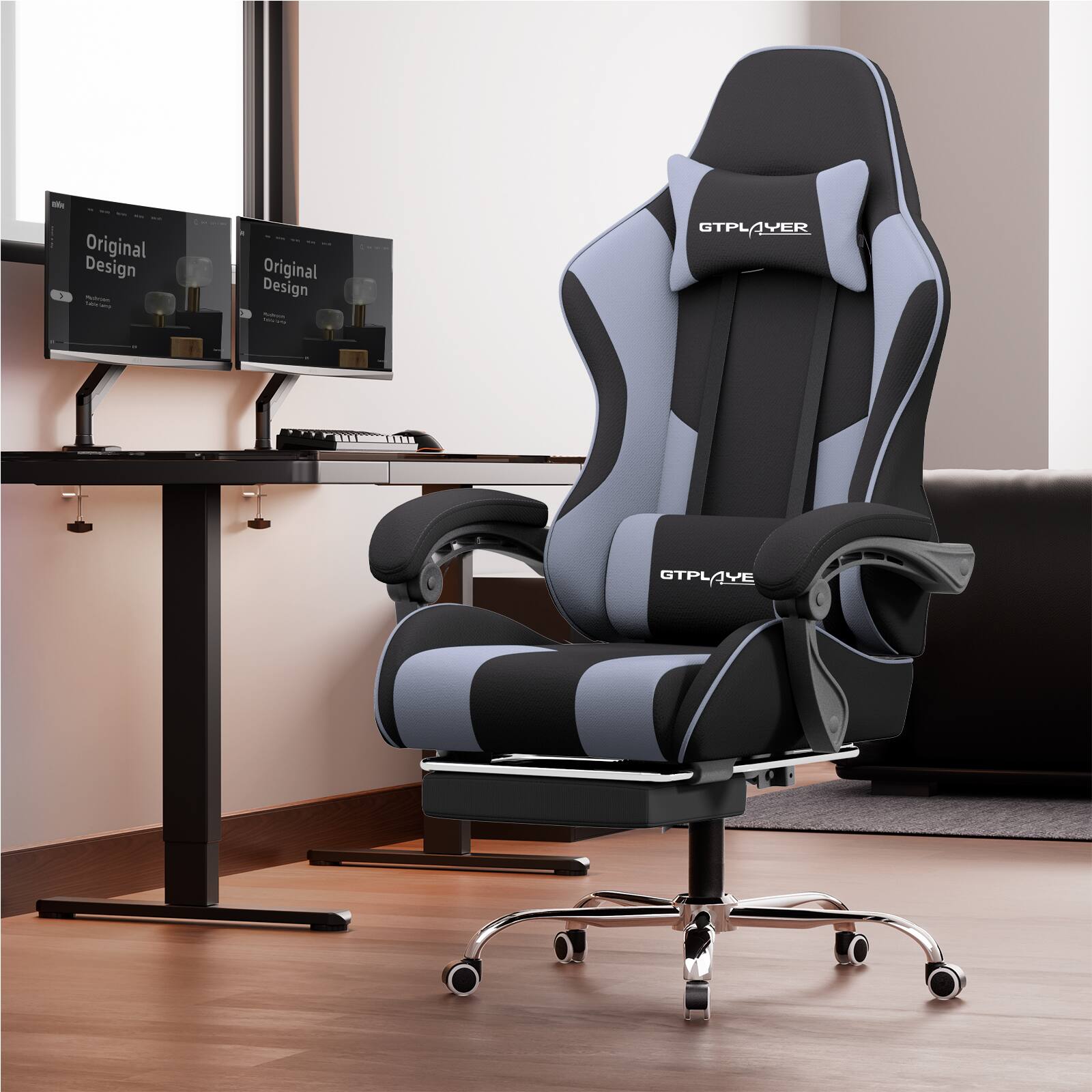 Customer Reviews: GTPlayer Gaming Chair Breathable Fabric Ergonomic ...