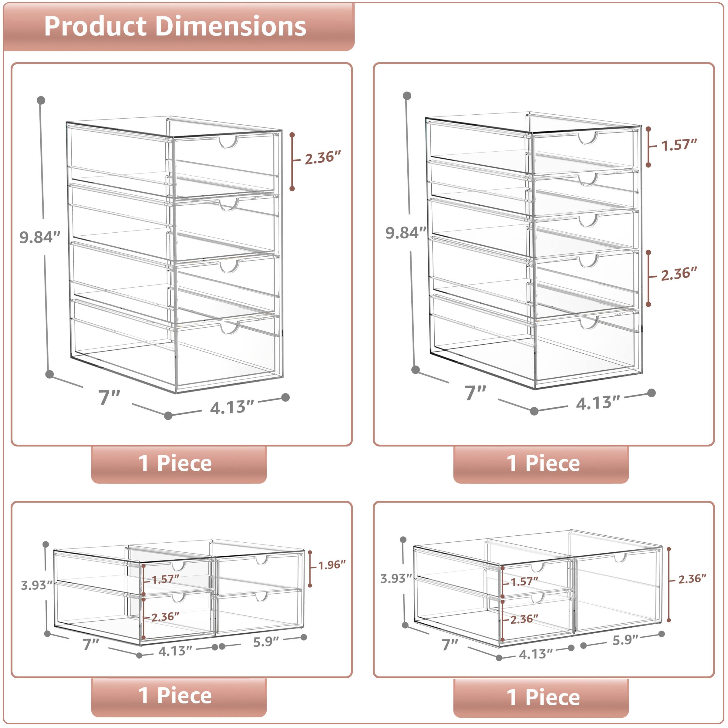 Sorbus 16 Drawers Acrylic Organizer for Makeup, Organization and ...