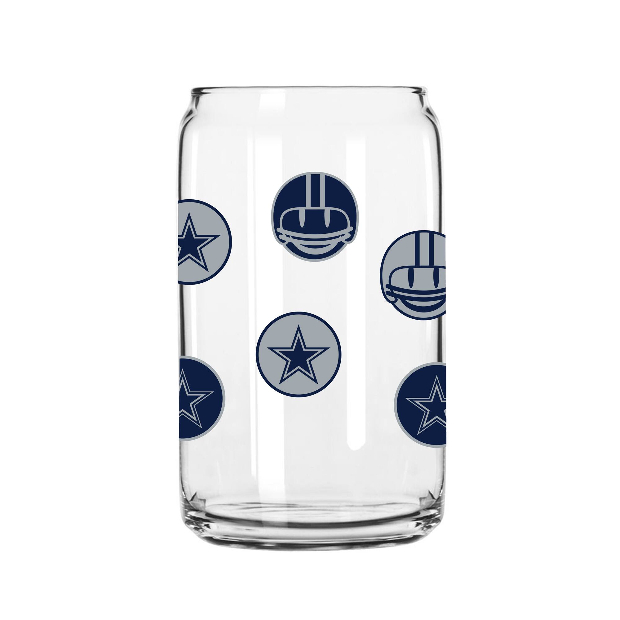 Logo Brands Dallas Cowboys 16oz. Smiley Can Glass Multicolor 4930993 ...