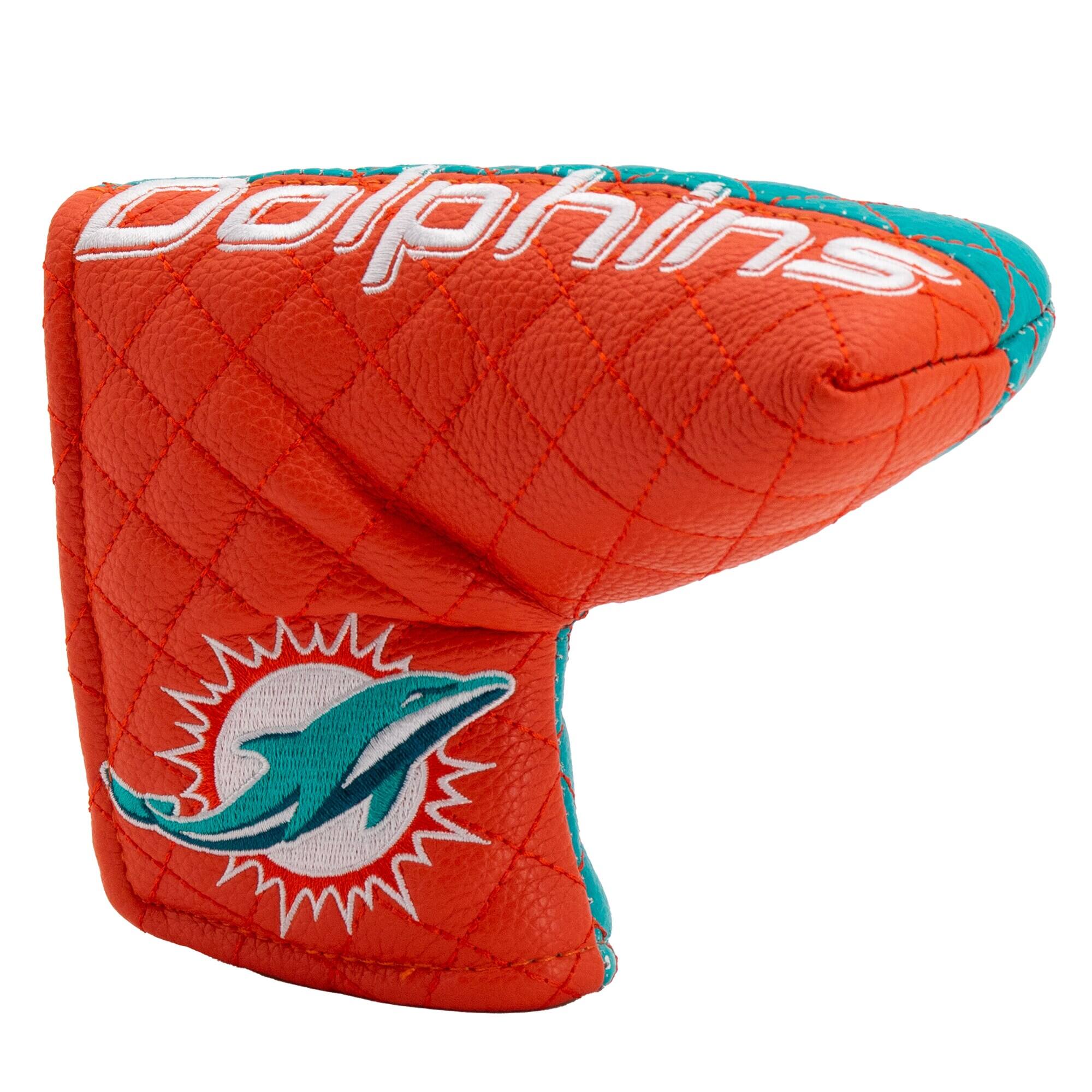Team Golf Miami Dolphins Quilted Blade Putter Cover Multicolor ...