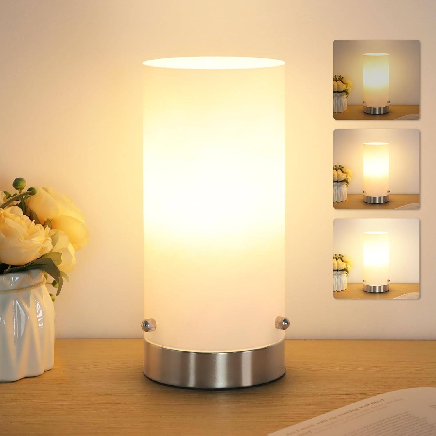 Stamp n Camp Touch Table Lamp for Bedroom Modern Glass Lamp Bedside ...