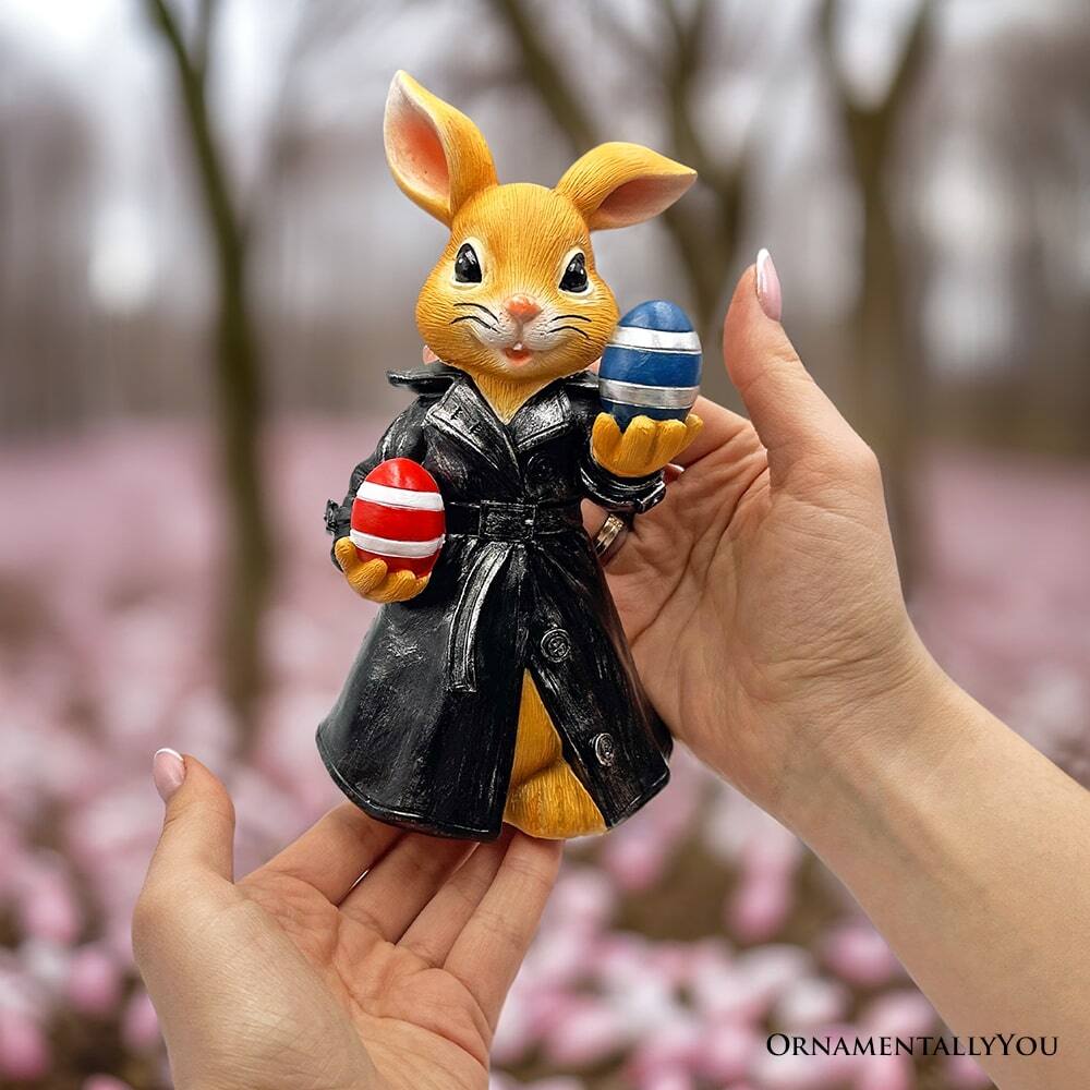 OrnamentallyYou Covert Carrot Collector Funny Bunny Agent Figurine, 7 ...