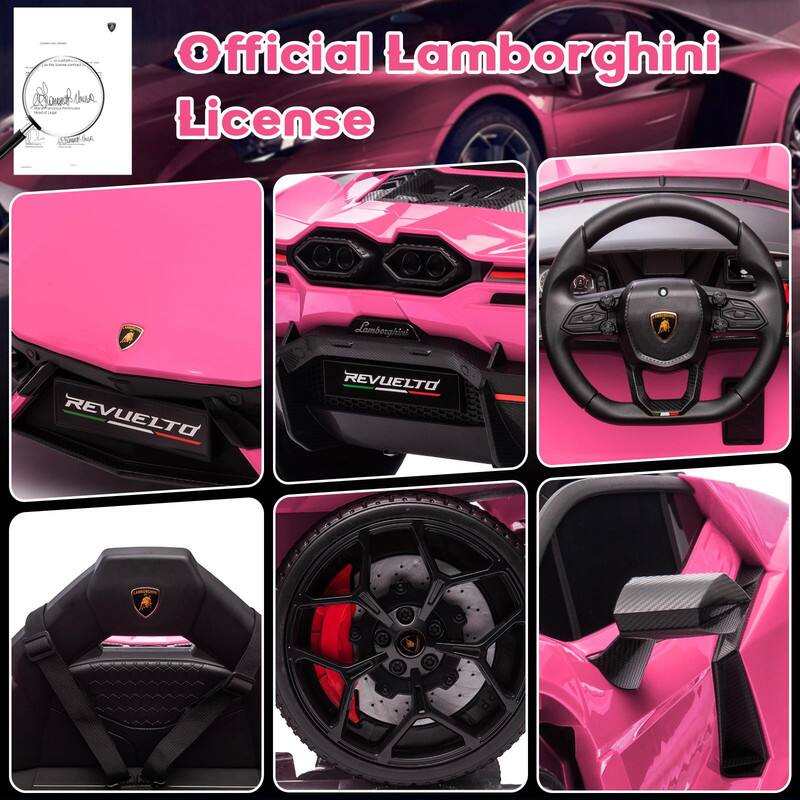 Acekool 12V Kids Ride On Car, Licensed Lamborghini Revuelto Electric ...