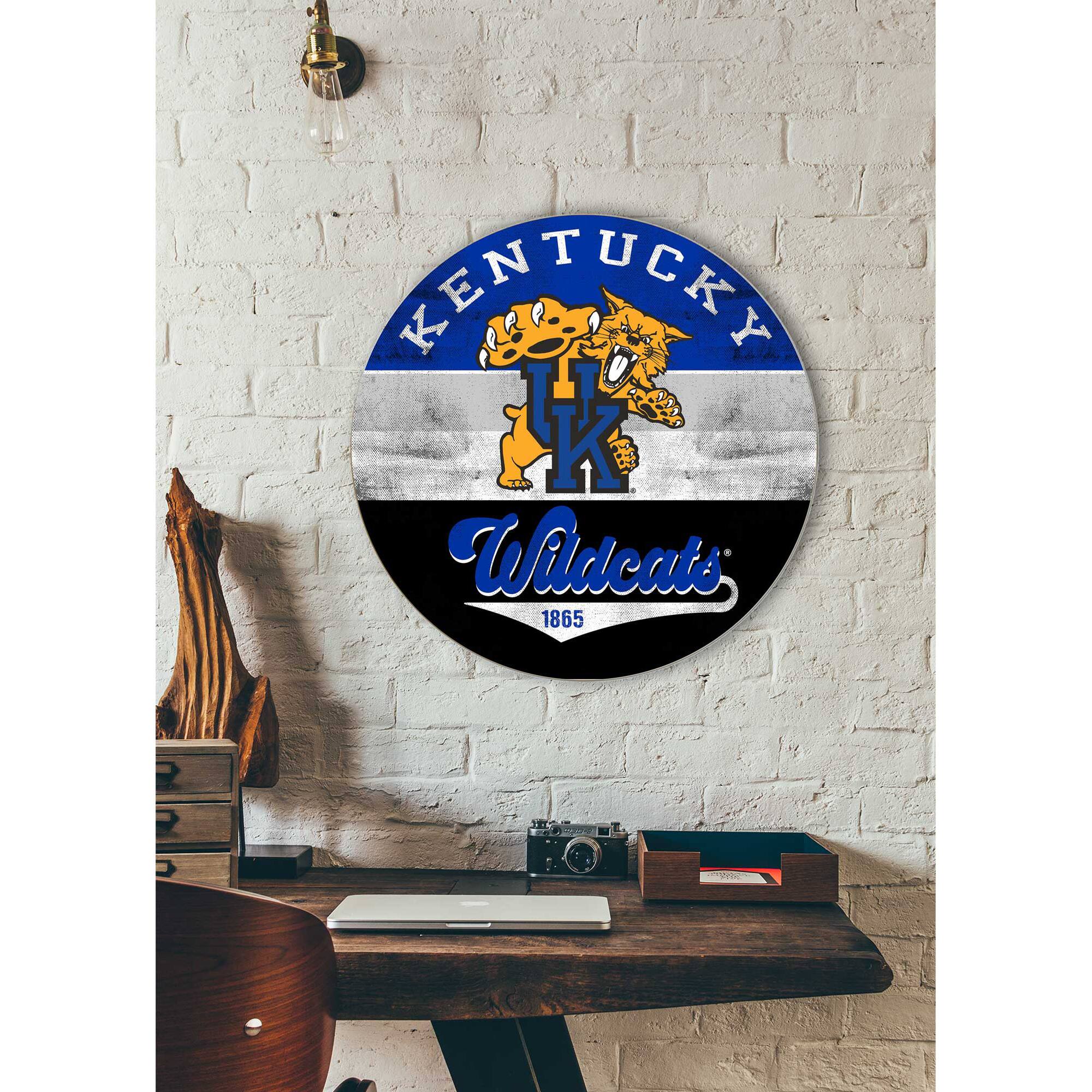 Jardine Kentucky Wildcats 20'' x 20'' Retro Logo Circle Sign Blue 4939606 - Best Buy