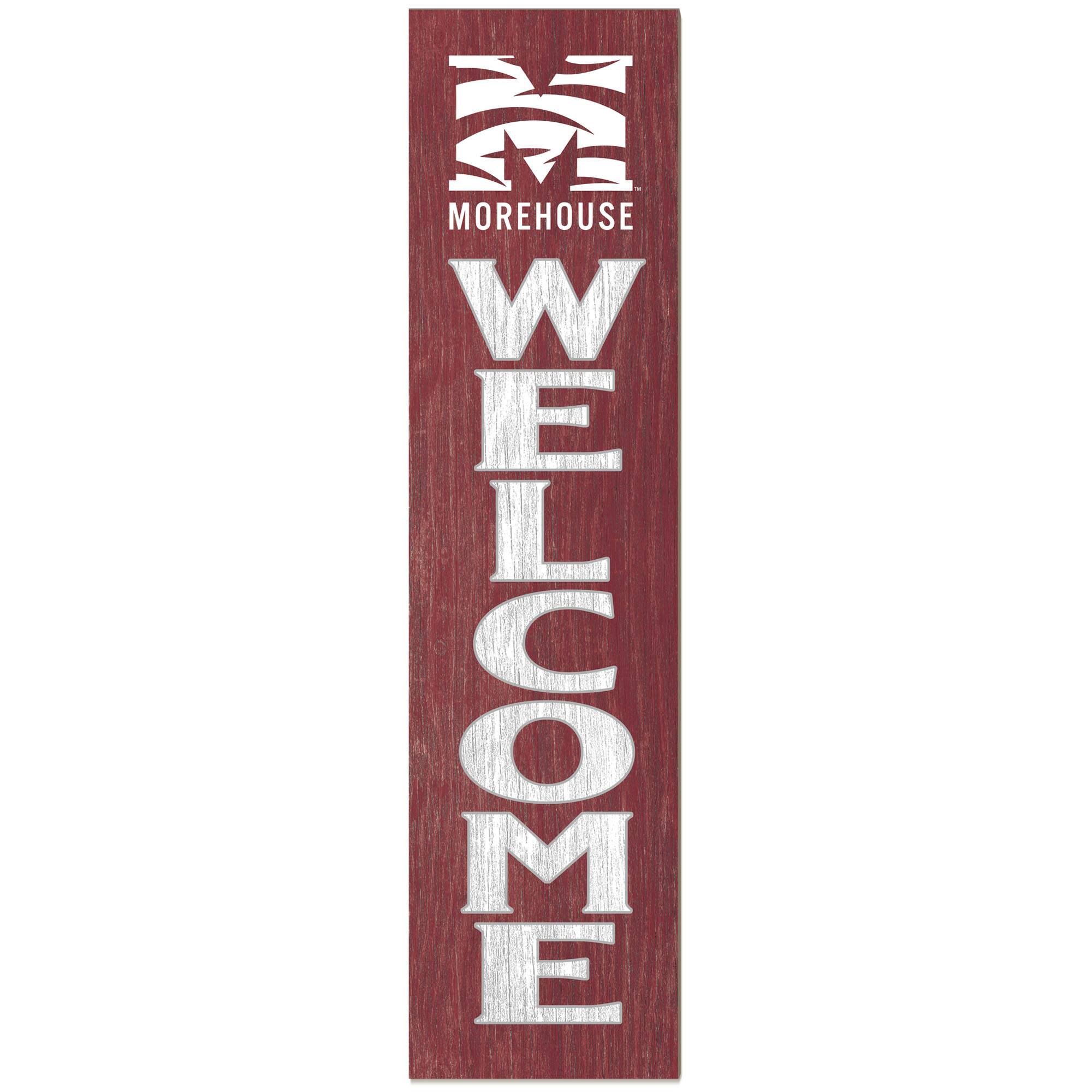 Jardine Morehouse Tigers 12'' x 48'' Welcome Outdoor Leaner Maroon ...