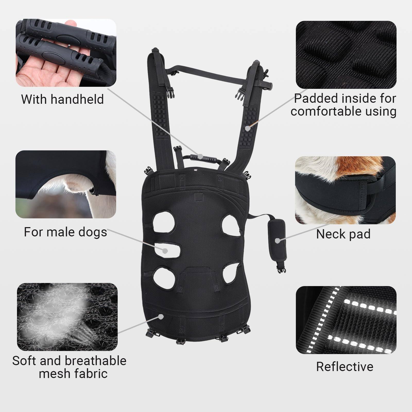 Live At Space Dog Lift Harness Backpack Carrier For Large Dogs Full ...