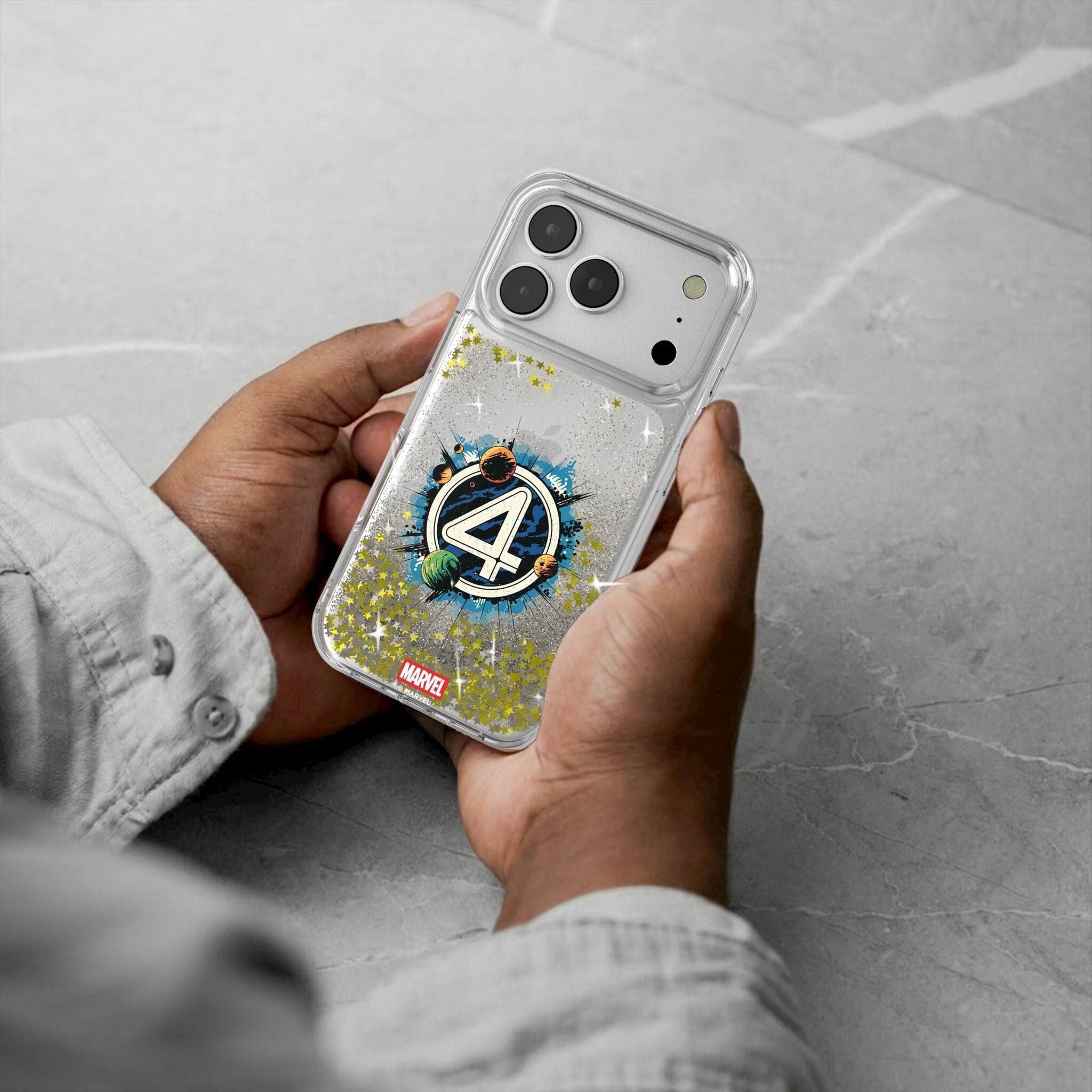 Keyscaper Marvel Badge Glitter Phone Case Apple iPhone 17 Fantastic ...