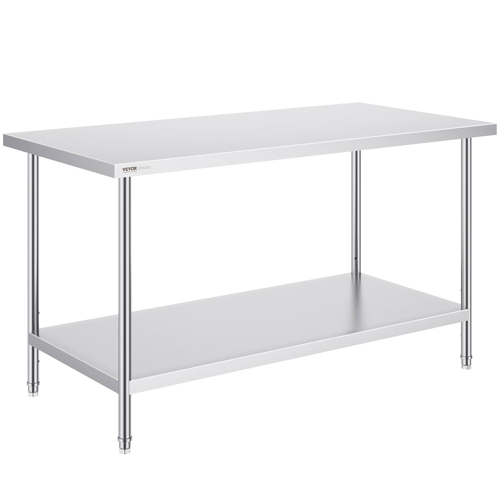 VEVOR Stainless Steel Prep Table, 30 x 60 x 34 Inch, 910 lbs Load ...