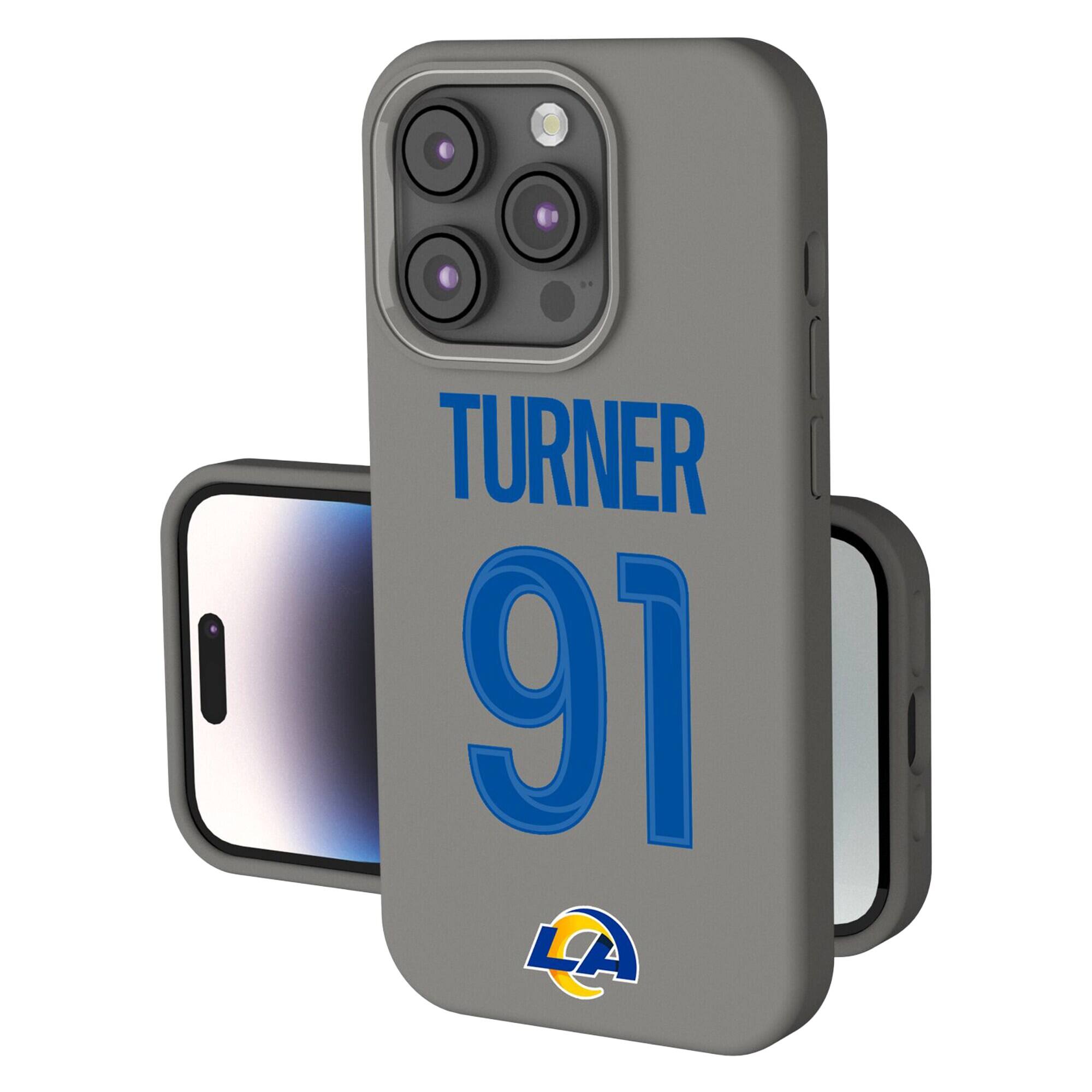 Keyscaper NFL Kobie Turner Los Angeles Rams Ready Soft Touch iPhone Case 14 Pro Gray 202346761 ...
