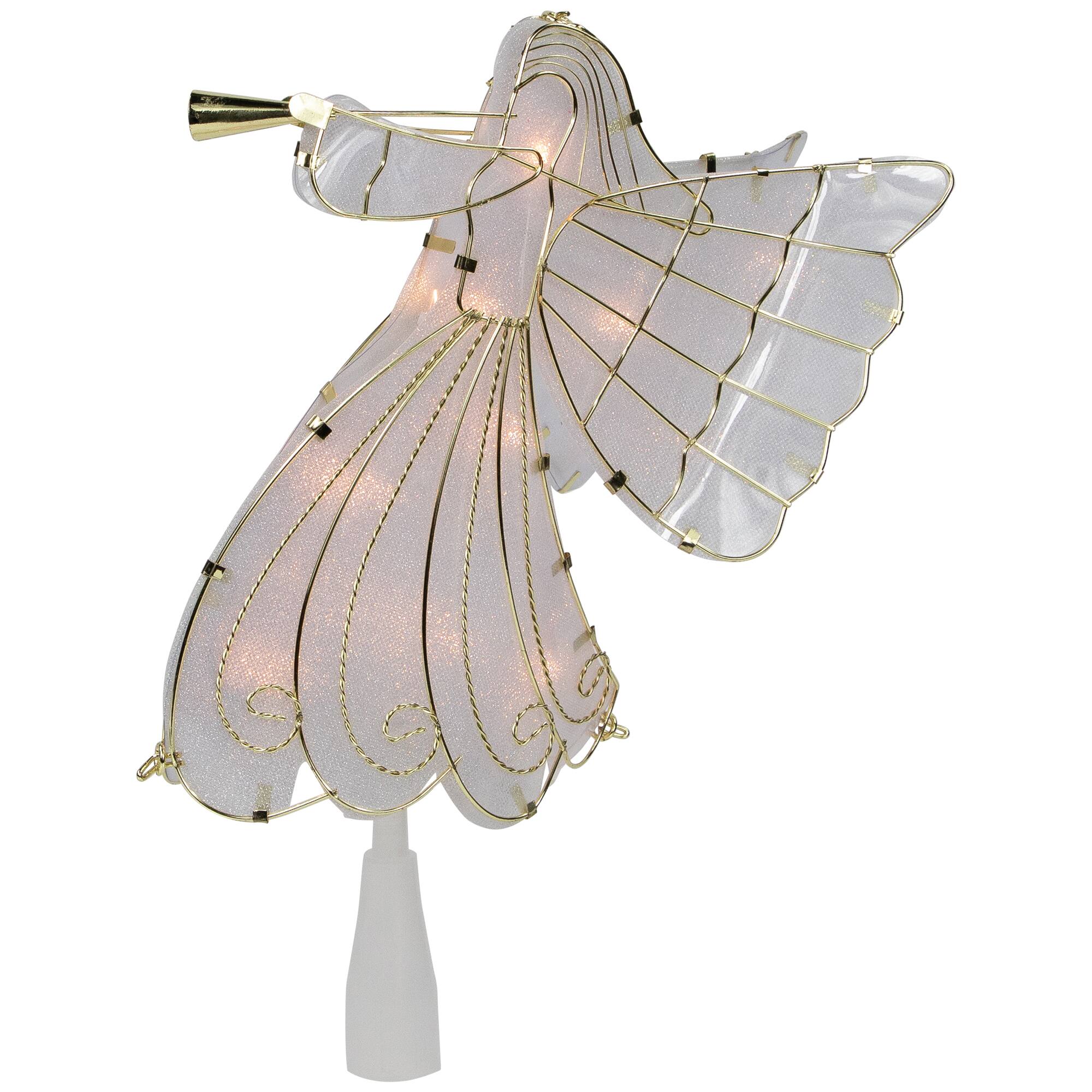 Northlight 10" Angel Tree Topper, Warm White Lights Gold 35680737 ...