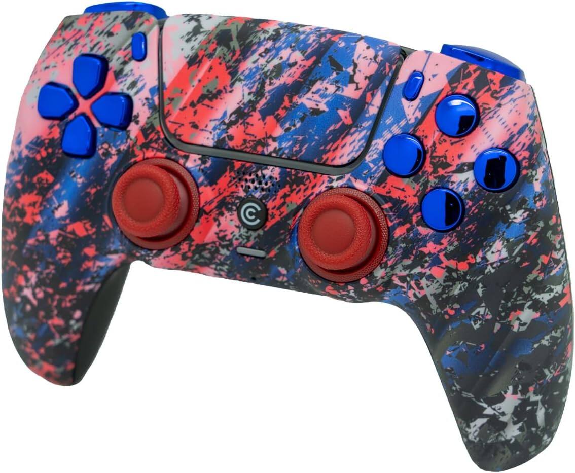 Custom Controllerzz Custom Wireless Controller for PS5 Glacier Burn ...
