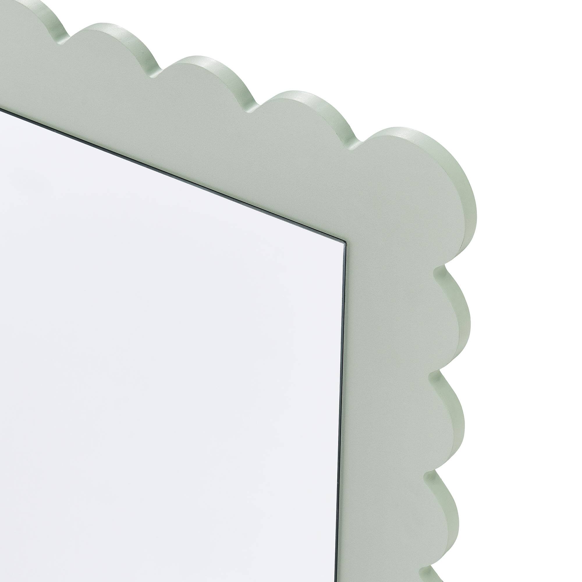 Emmeline Scalloped Rectangle Wall Mirror by Modway Sage EEI-7116-SGE ...