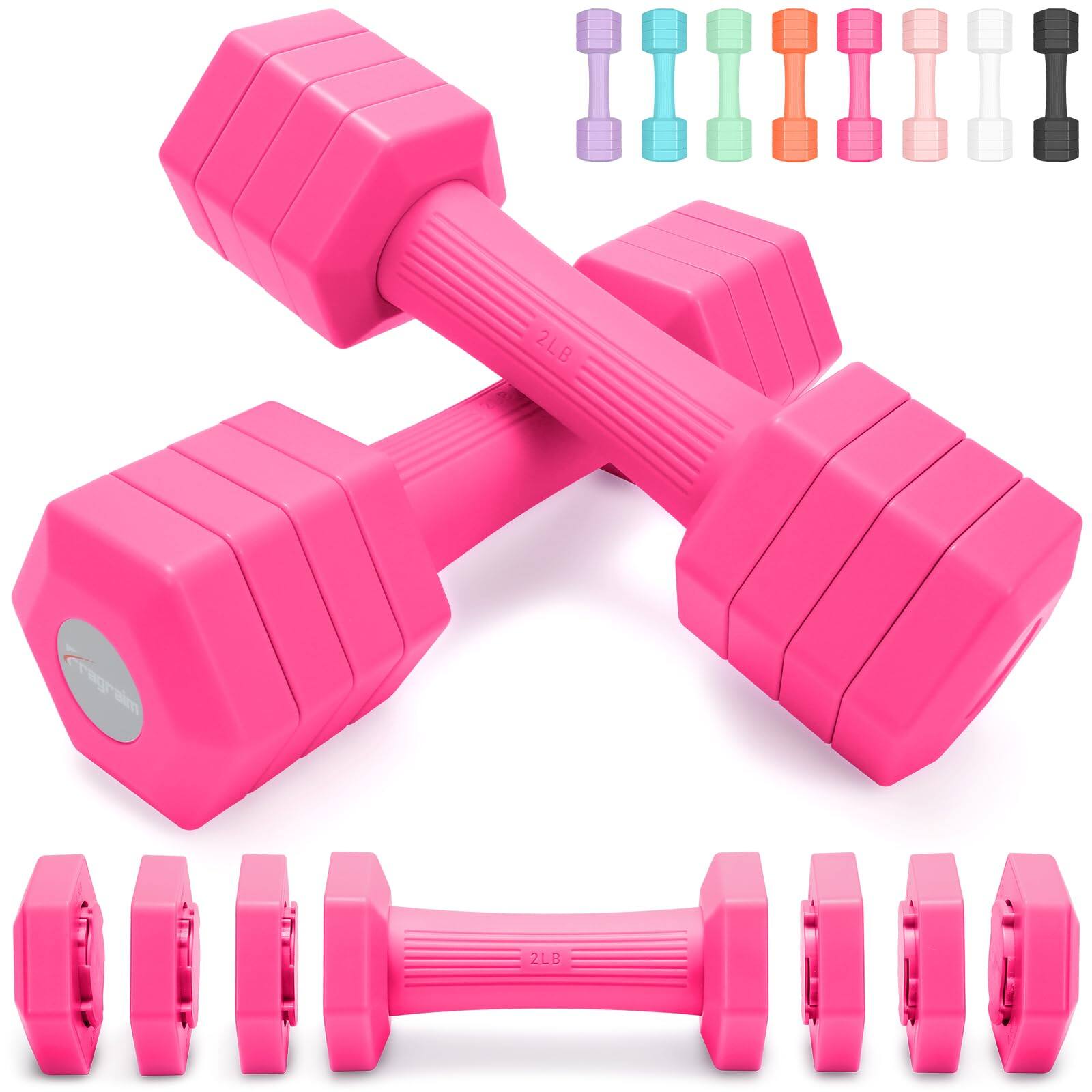 Hanke Adjustable Dumbbells Set 1 Hand Weights For Women Men Dumbbell ...