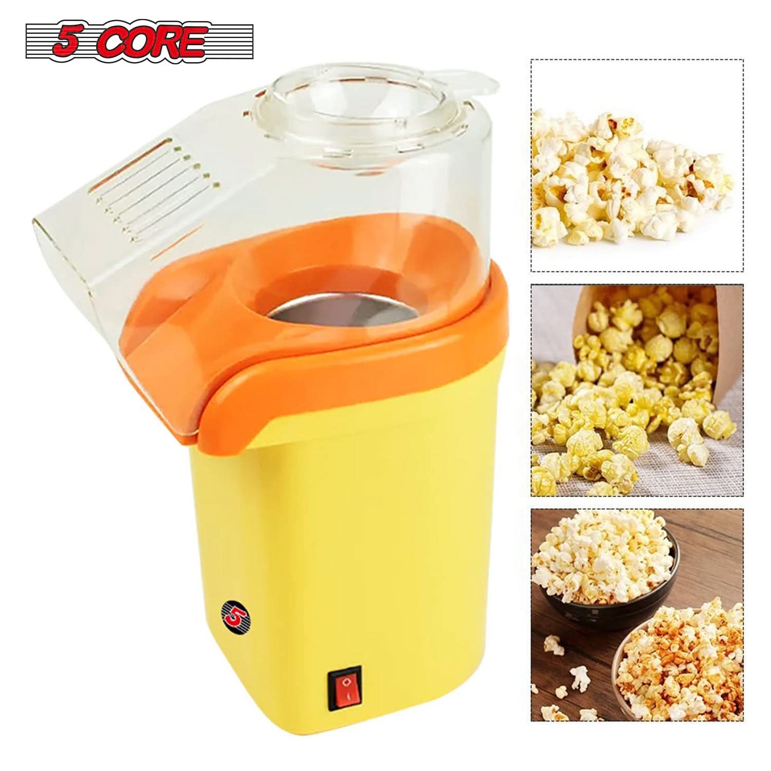 5 CORE 5Core Popcorn Maker 1200W Hot Air Popper 16Cup Capacity for ...