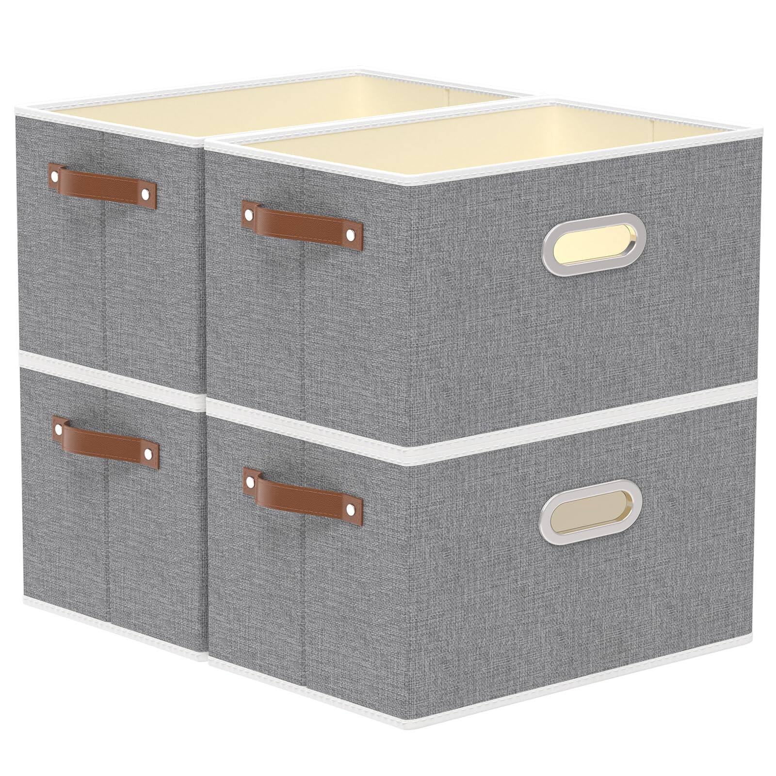Dapper Styles Fabric Storage Baskets Foldable Closet Organizer For ...