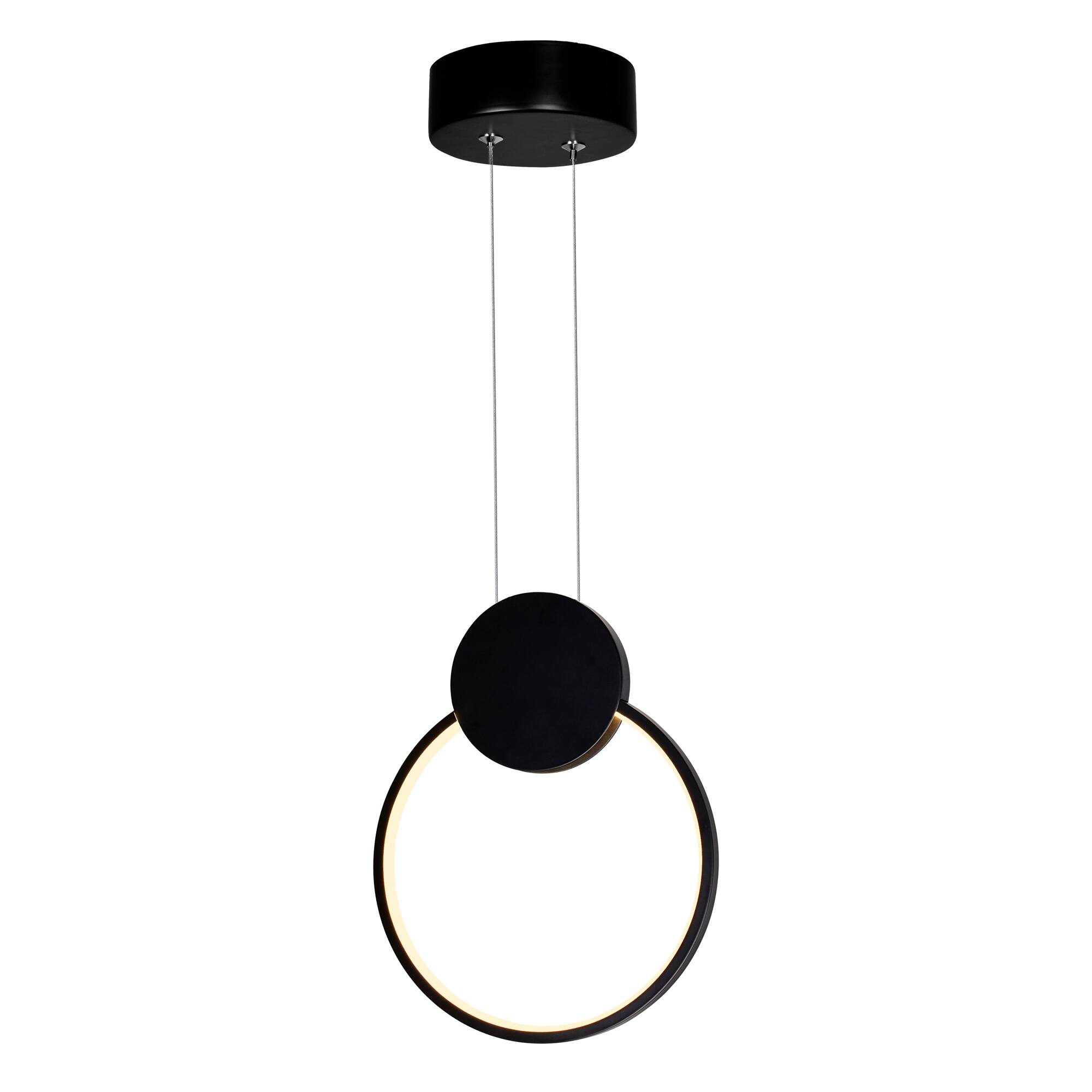 CWI Lighting Pulley 8 in LED Mini Pendant Black 1297P8-1-101 - Best Buy