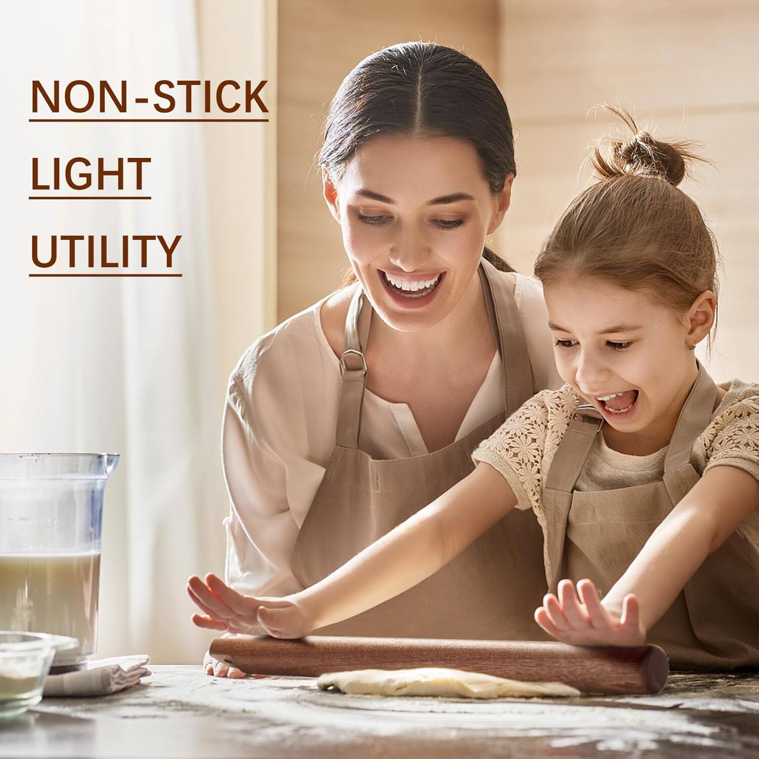 PARKER SLATER 16" Sapele Wood Rolling Pin with Hanging Hole – For ...