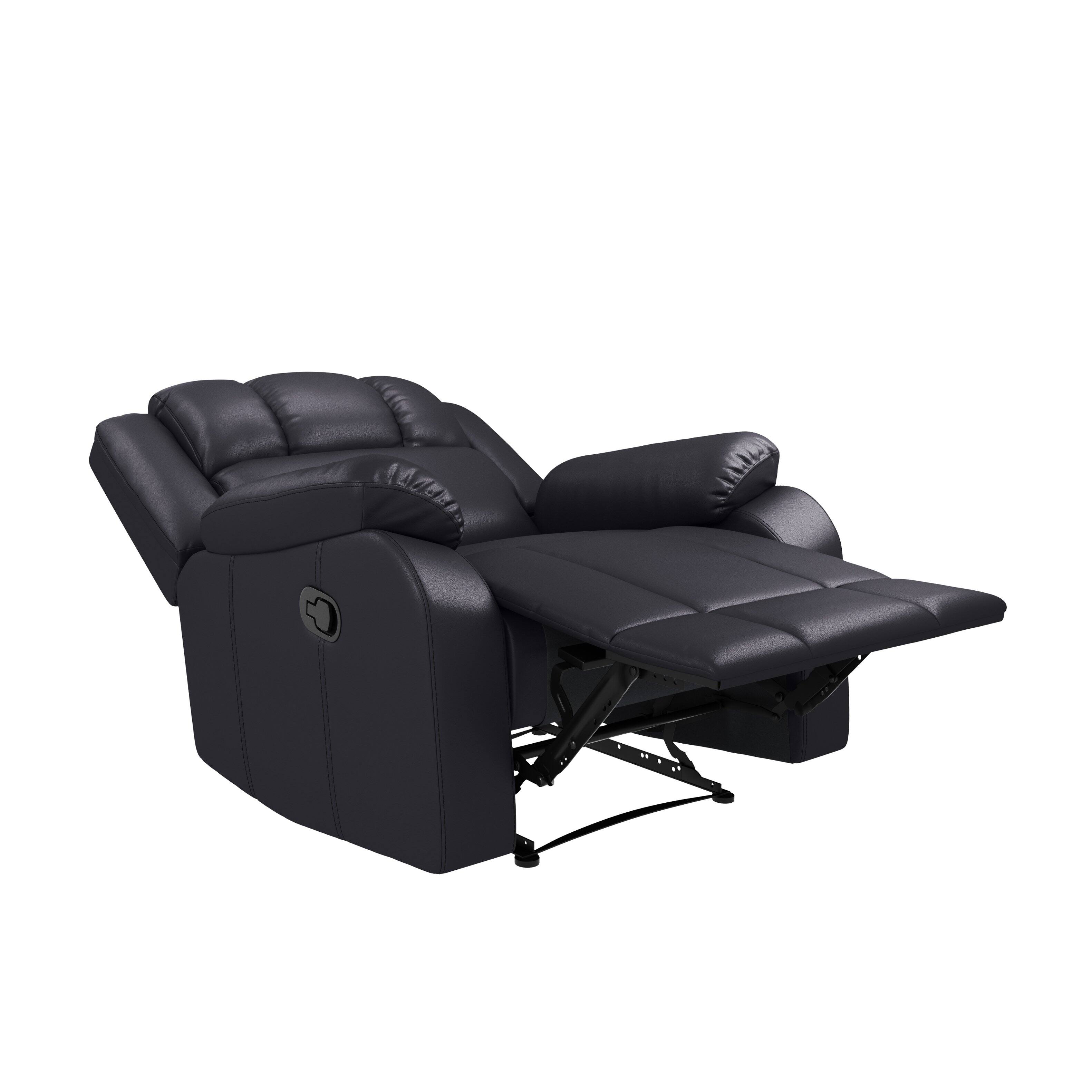 Customer Reviews: Relax A Lounger Grayson Manual Recliner Black ...