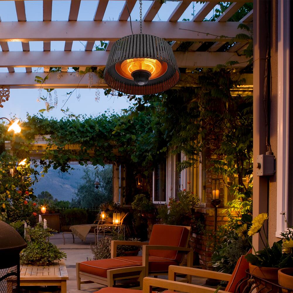 ZACHVO Hanging Heater Lamp, 1500W Waterproof Electric Patio Heater with ...