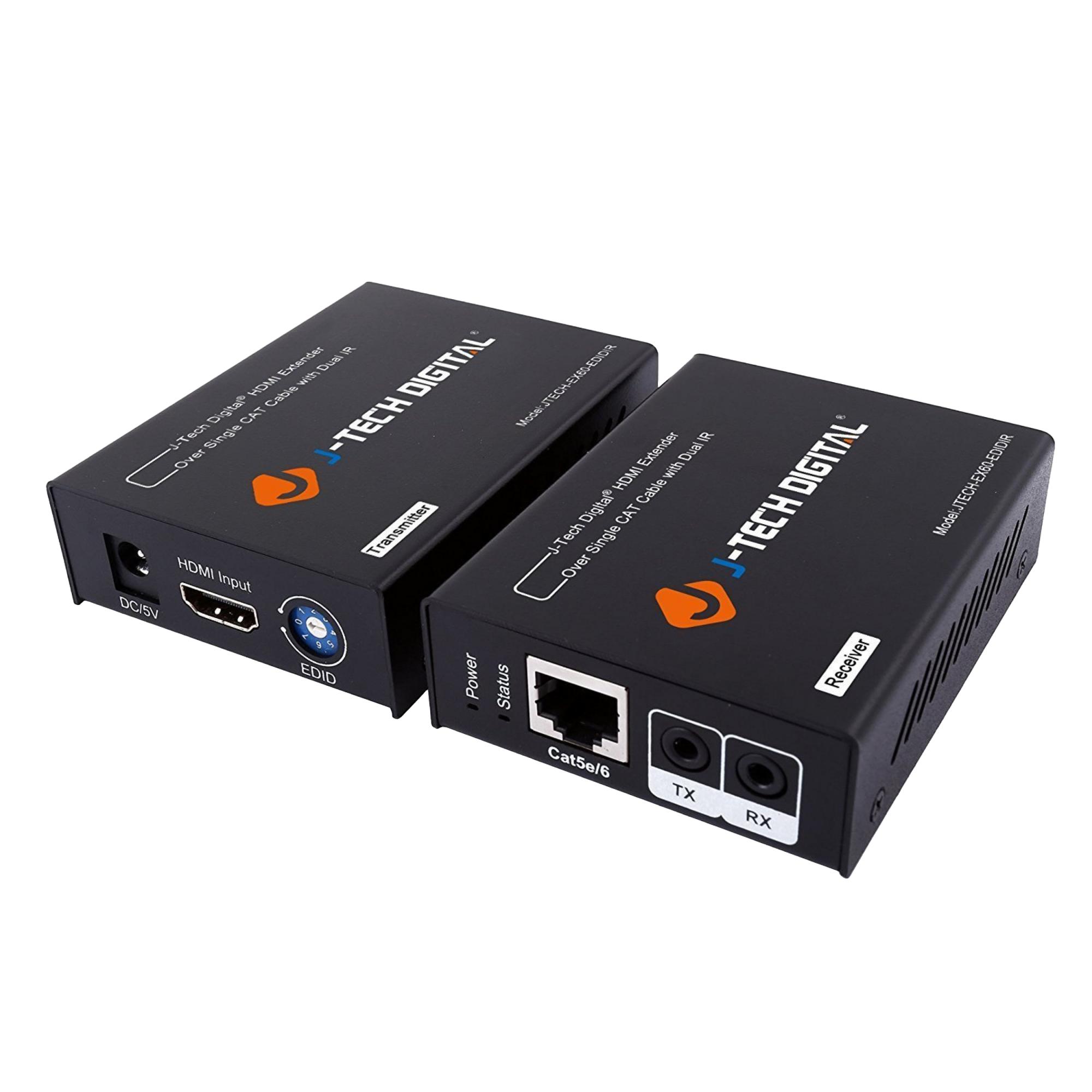 J Tech Digital 1080P 60Hz HDMI Extender Balun Over Ethernet w/ Dual IR ...