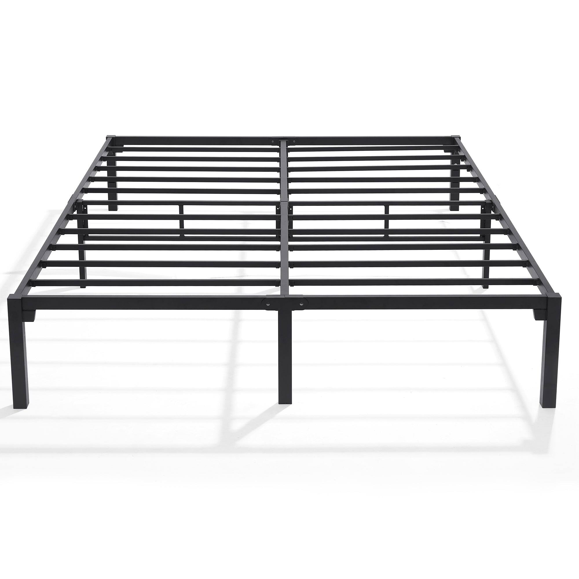 Vecelo Queen Bed Frame No Tools Assembly 3000lb Capacity, 14.2" Storage ...