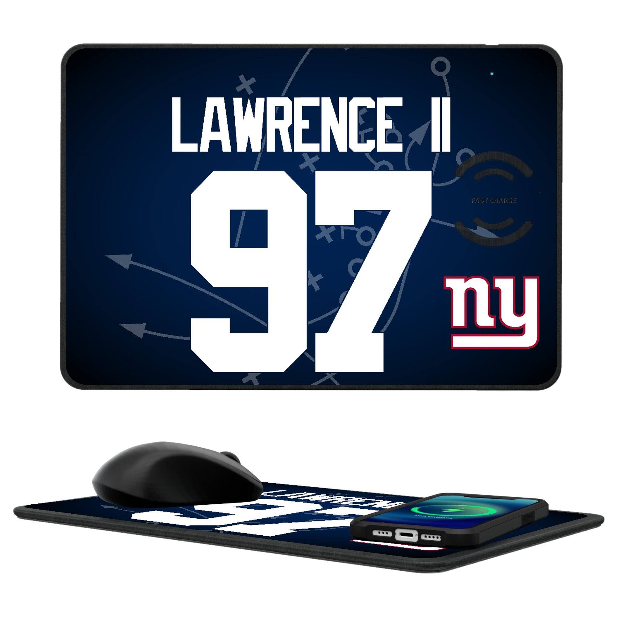 Keyscaper Dexter Lawrence II New York Giants Wireless Charger and Mouse ...
