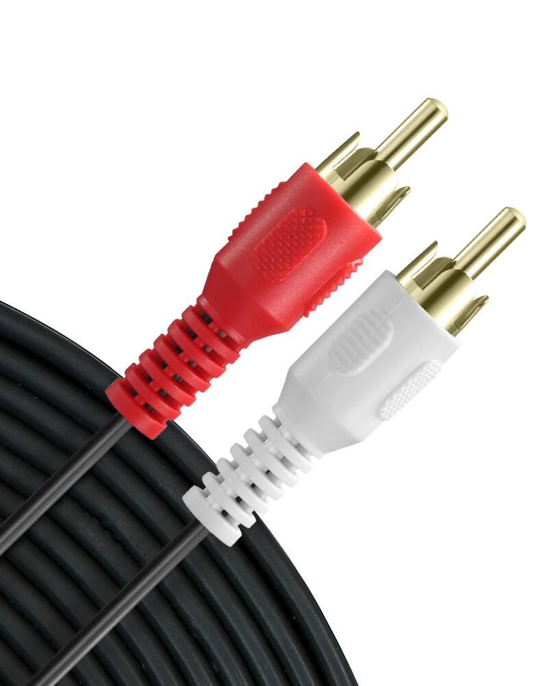 Fosmon Gold Plated Dual RCA Audio Cable 6FT, Male to Male, 2RCA to 2 ...