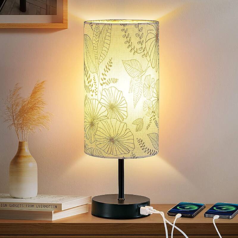Circuit Terra Round Fabric Shade Desk Lamp White CTI976542133 - Best Buy