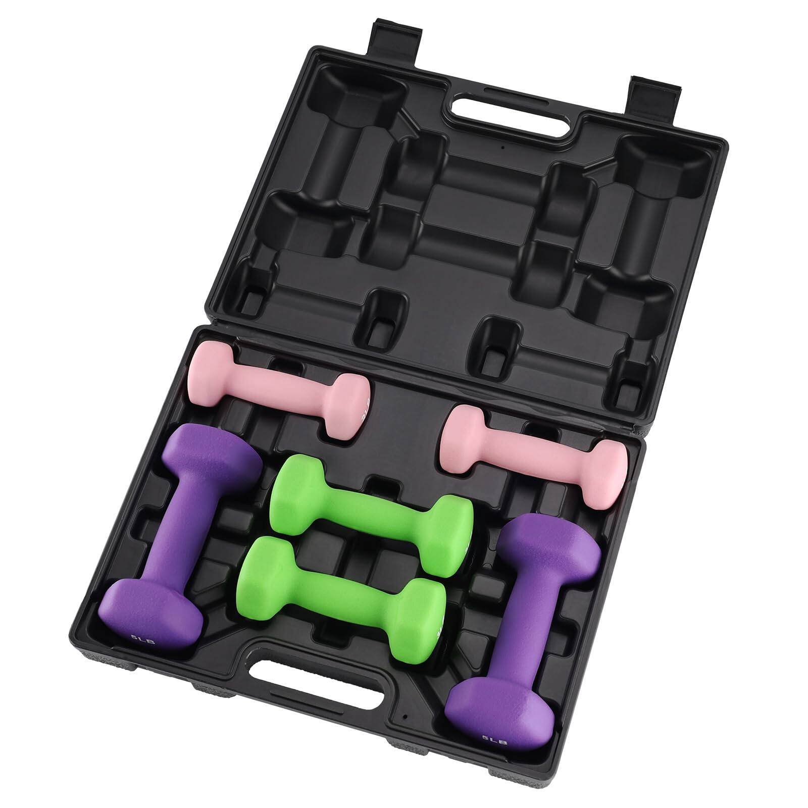 Babevy Neoprene Dumbbell Set for Women & Kids – Light Hand Weights with ...
