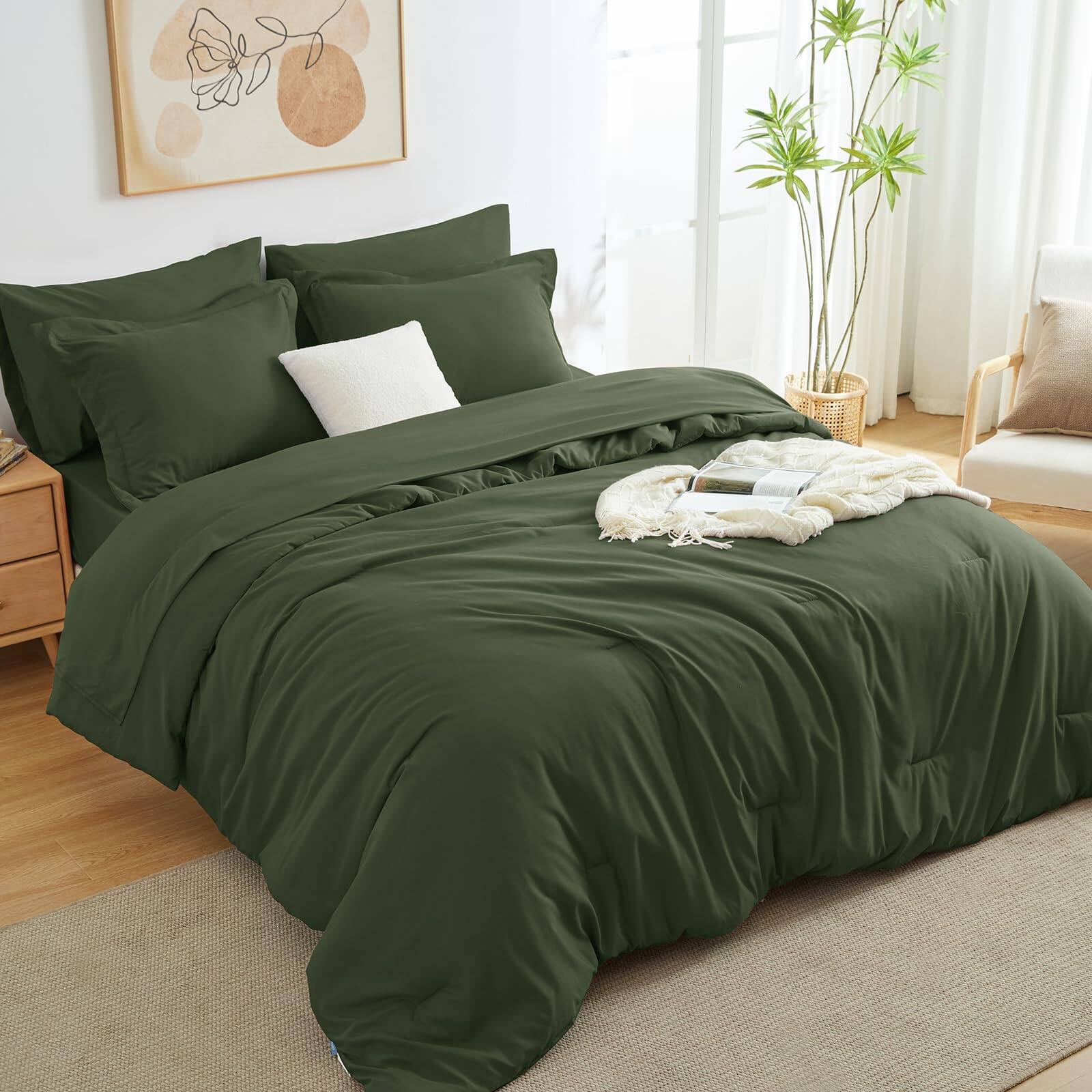 NICHOLAS KLEIN Dark Queen Comforter Set Bed In A Bag Lightweight ...