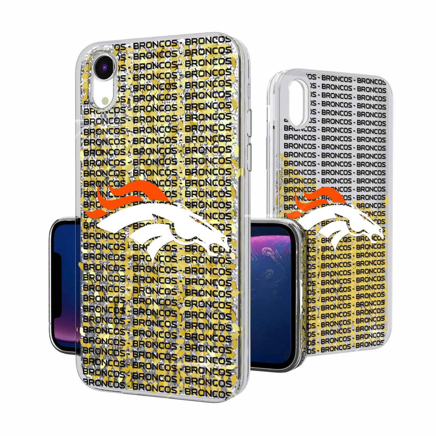 Keyscaper NFL Denver Broncos iPhone Text Backdrop Design Glitter Case ...