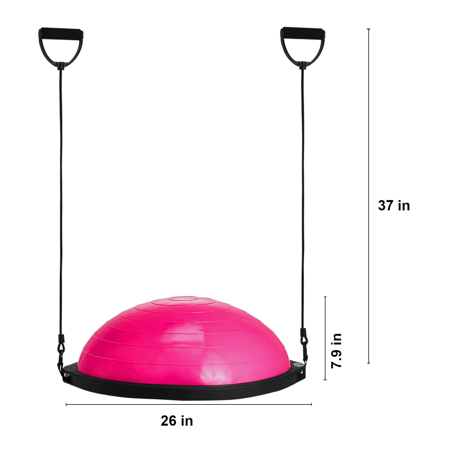 VEVOR Half Exercise Ball Trainer,26 inch Balance Ball Trainer, 1500lbs ...