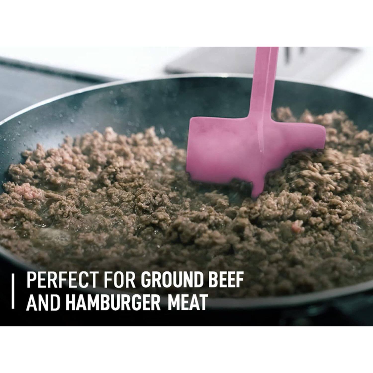 Zulay Kitchen Ground Beef Chopper Tool Hamburger Smasher Tool Meat ...