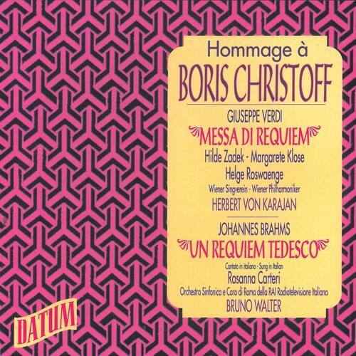 Brahms / Carteri / Karajan Hommage a Boris Christoff COMPACT DISCS [CD ...