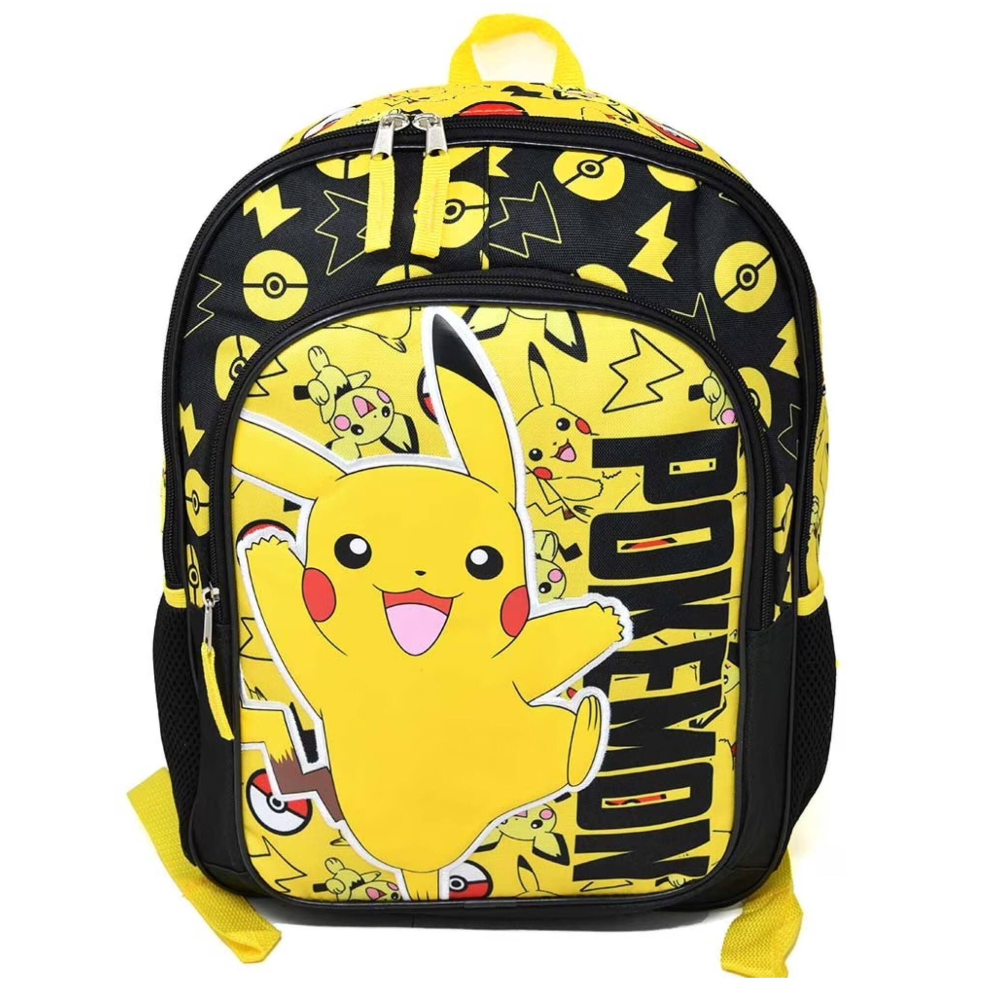 Pokémon Pokemon "Pikachu" 16" Backpack with 1 Front Pocket Multicolored ...