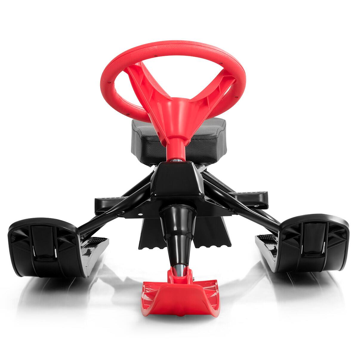 Best Buy: Costway Metal Snow Racer Sled w/Steering Wheel and Brakes ...