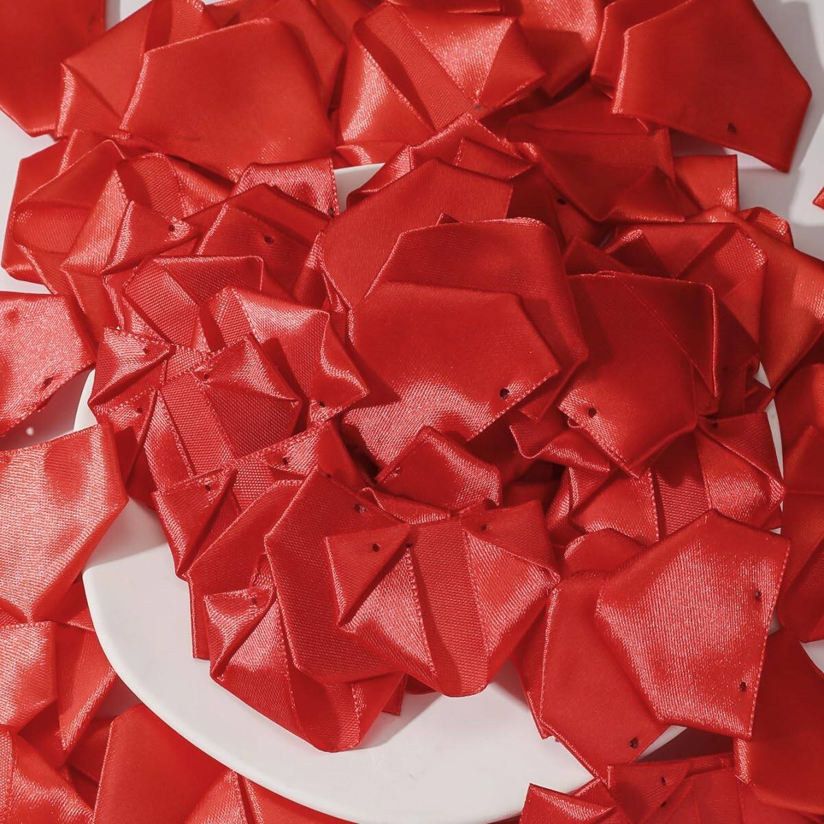 Stylel Star 300pcs Premade Satin Ribbon Rose Petals Half finished For ...