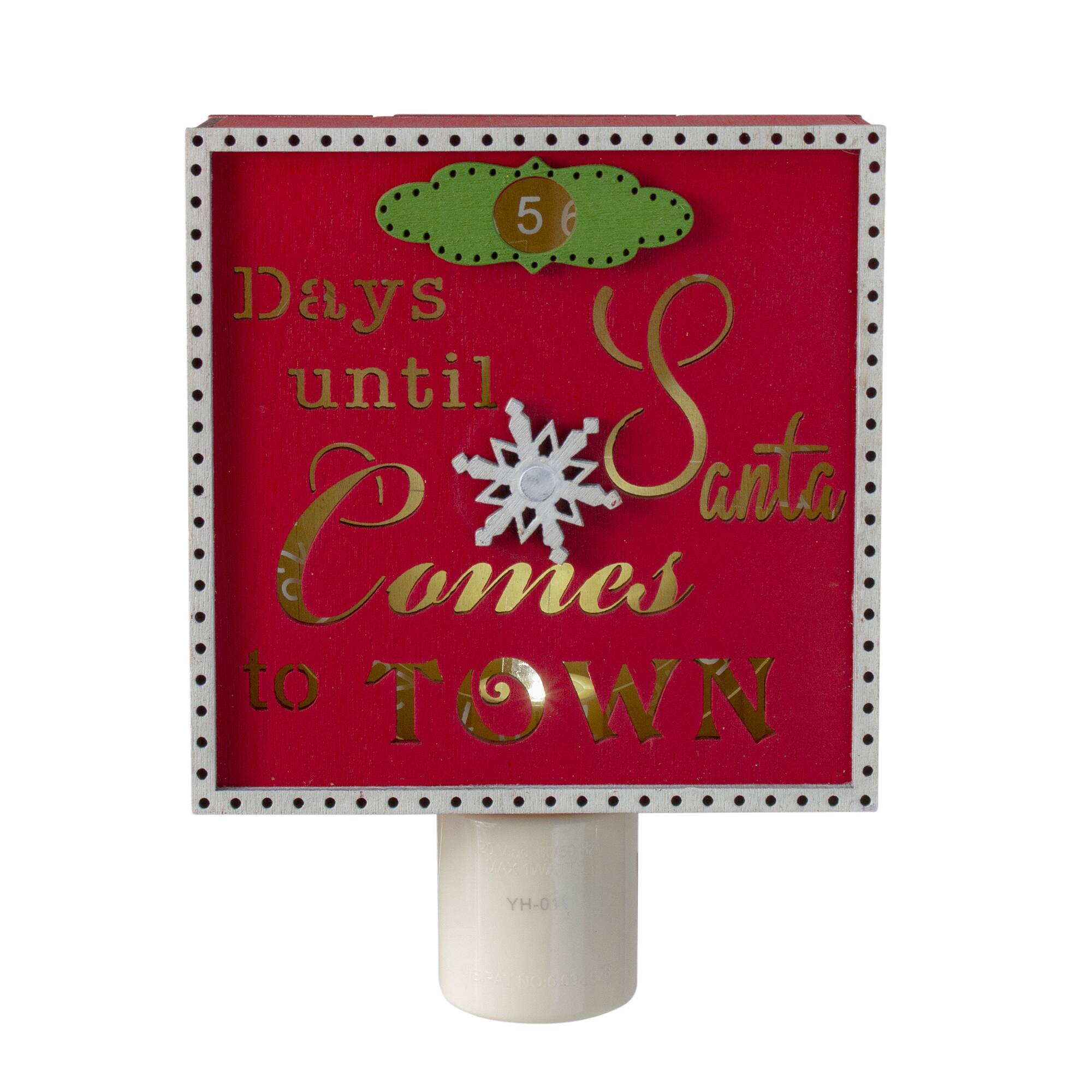 Roman Countdown to Santa Christmas Night Light 5.5" Red 33694973 - Best Buy
