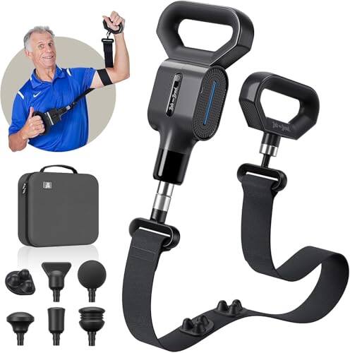 DORLUKFU Massage Gun with Massage Strap for Hard to Reach Dual Mode ...